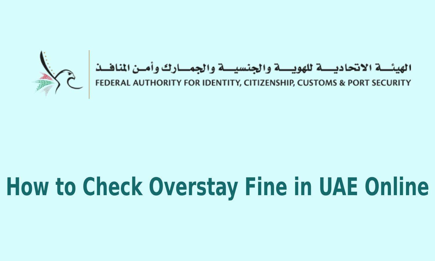How to Check Overstay Fine in UAE Online Using Passport Number - khaleejfeed